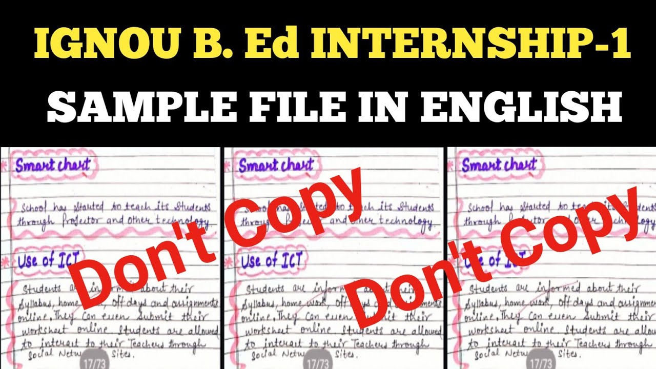 IGNOU B Ed Internship 1 Sample File Sample File For B Ed ignou-b-ed-internship-1-sample-file-sample-file-for-b-ed