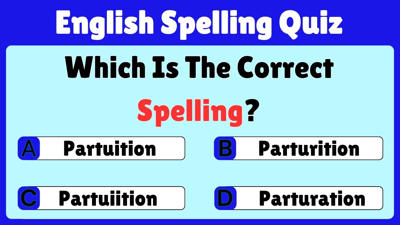 CAN YOU FIND THE CORRECT SPELLING? | Spelling Quiz | Commonly ...