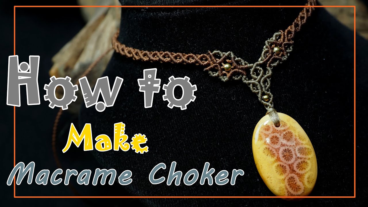 Choker with stone tutorial-Macrame necklace-How to make-Handmade ...
