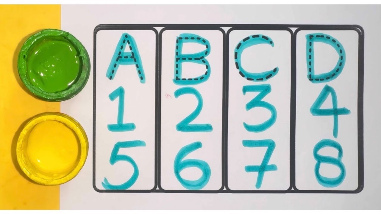 Learn ABCD for Beginners | ABCD | Counting 1 - 8 | Learn to Count 1 to ...