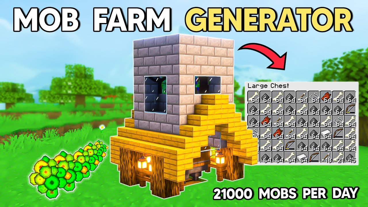 EFFORTLESS AUTOMATIC Mob Farm Minecraft Java 1.21 - YouTube