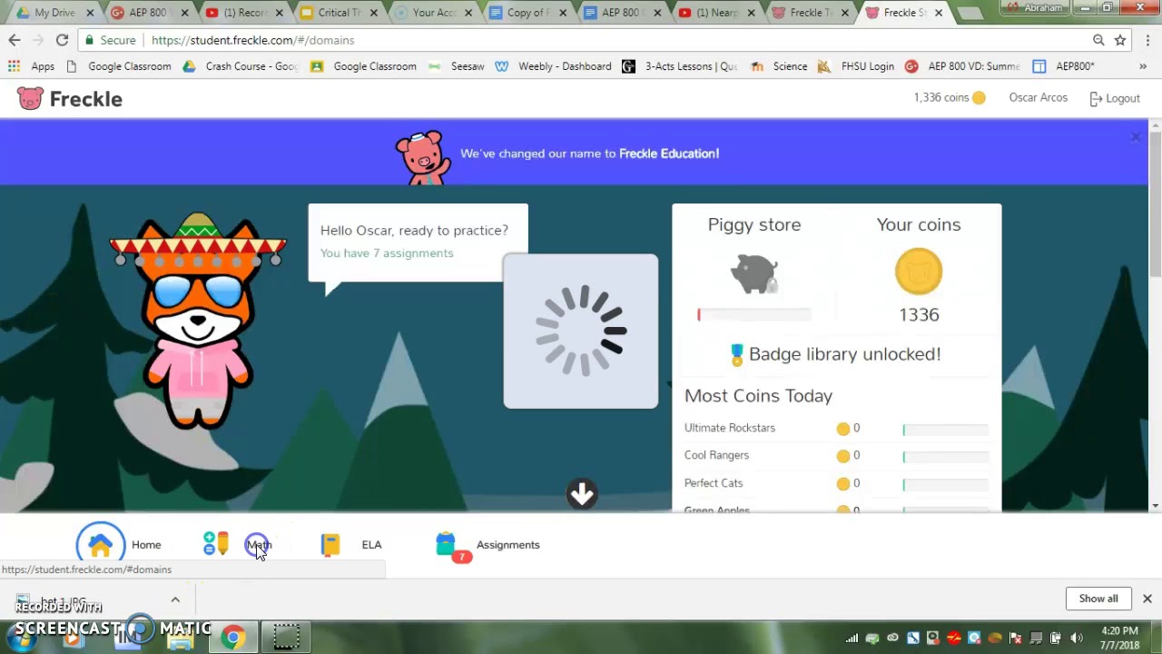Freckle Math: New Technology #1 - YouTube