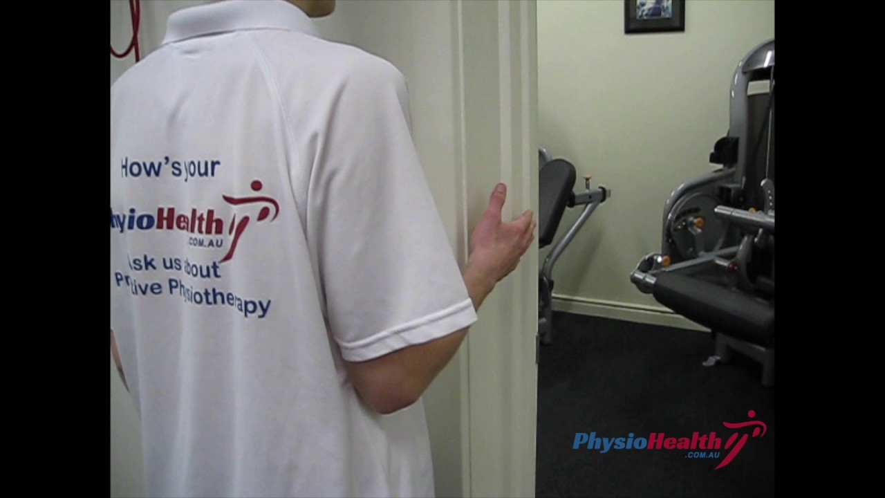 Isometric shoulder internal rotation - YouTube
