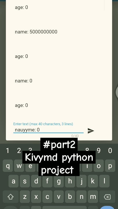 #part2 kivymd python project #kivymd #kivy #pydroid3 #dggos #reels #trendings #chatapp #mcdu ...