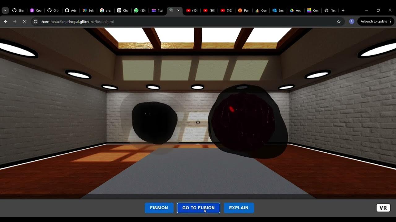 Chemistry reactions VR a-frame - YouTube