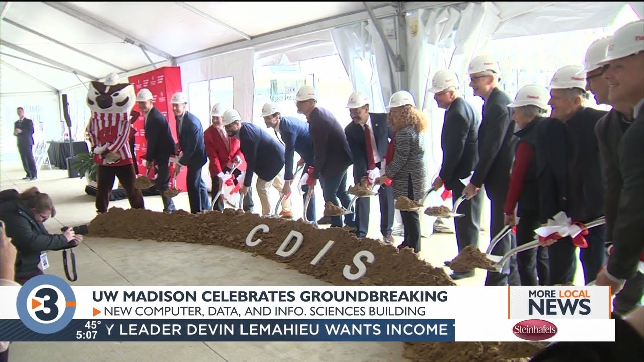 Groundbreaking held for $260M data science building at UW-Madison - YouTube