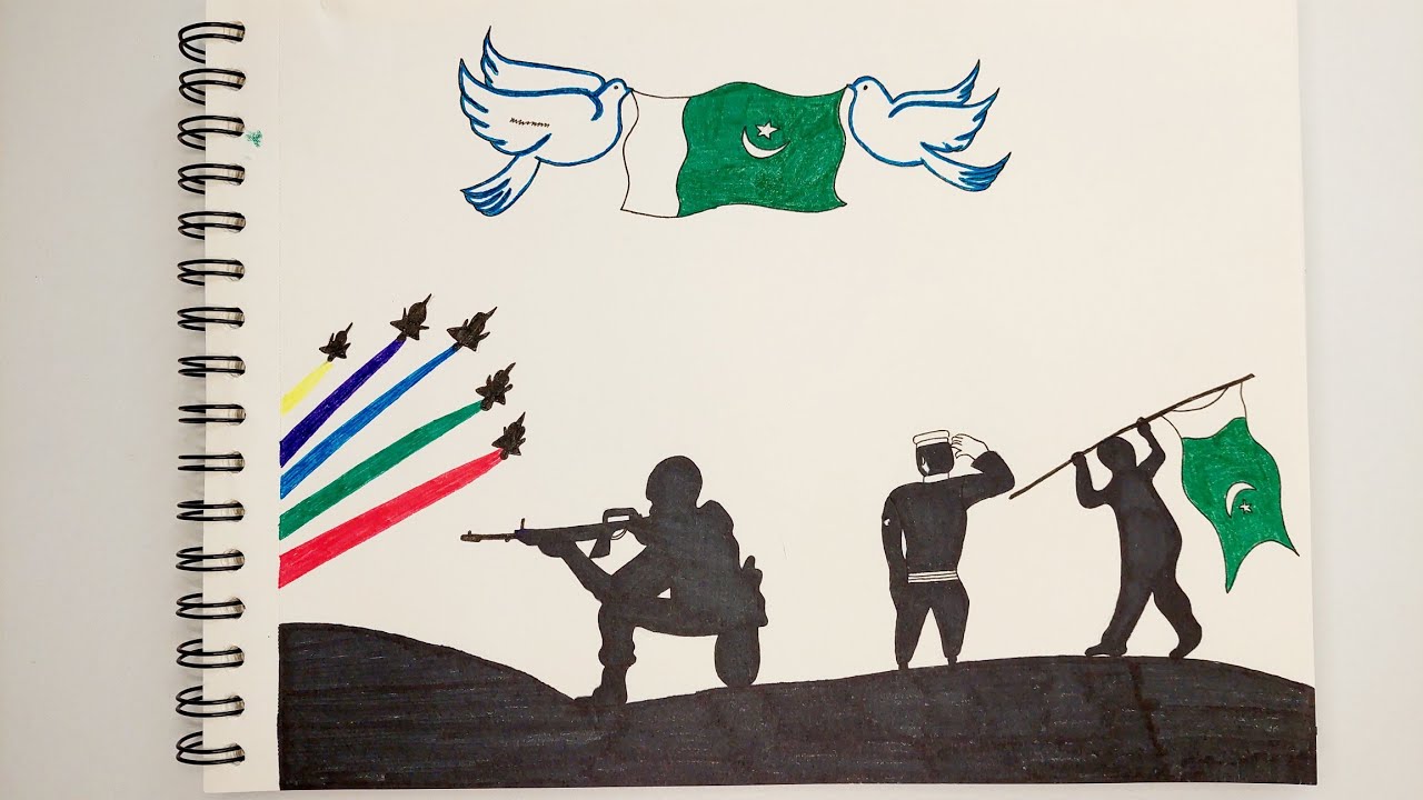 6th September Defence Day Drawing || Defence Day Idea - YouTube