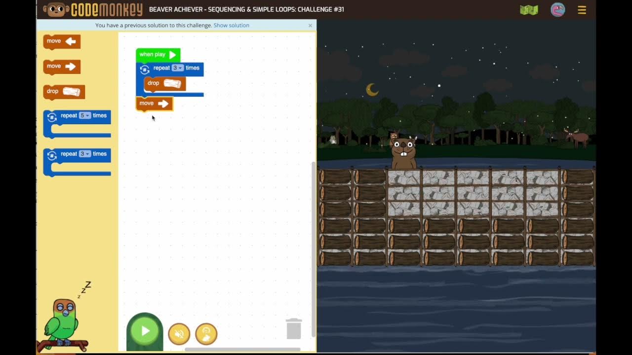 Beaver Achiever Sequencing and Simple Loops 31 - YouTube