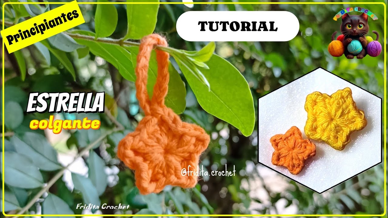 TUTORIAL - Estrella (colgante) Tejida a Crochet ⭐ ¡Fácil para ...