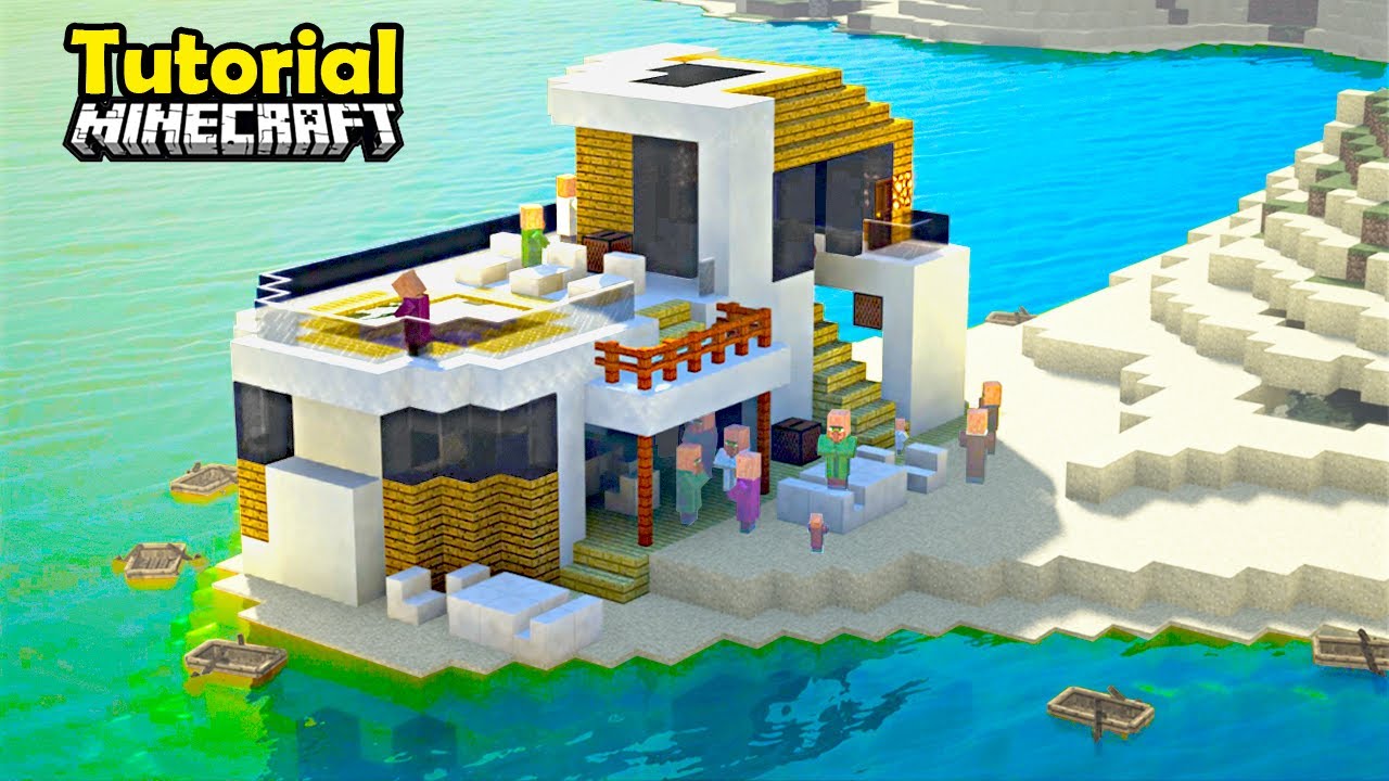 Minecraft Tutorial Quiosque Moderno na Praia - neimarjanke - YouTube