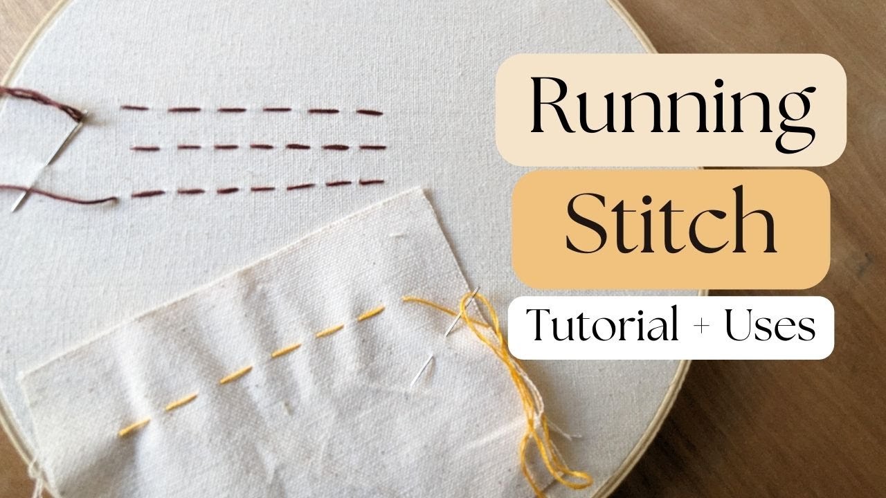 How to do the running stitch in hand sewing and its uses | Basic hand ...
