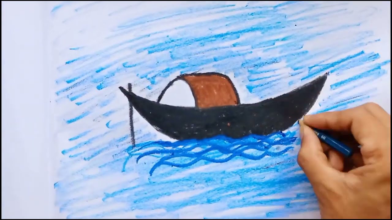 Boat Drawing For Kids | Boat Drawing Easy | Boat Drawing Colour - YouTube
