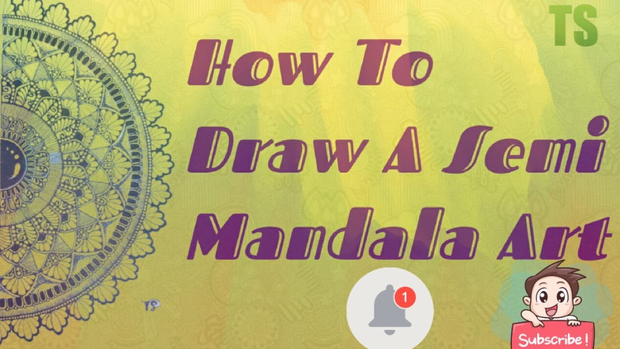 How to draw a Semi Mandala art. ||mandala art ||semi mandala - YouTube