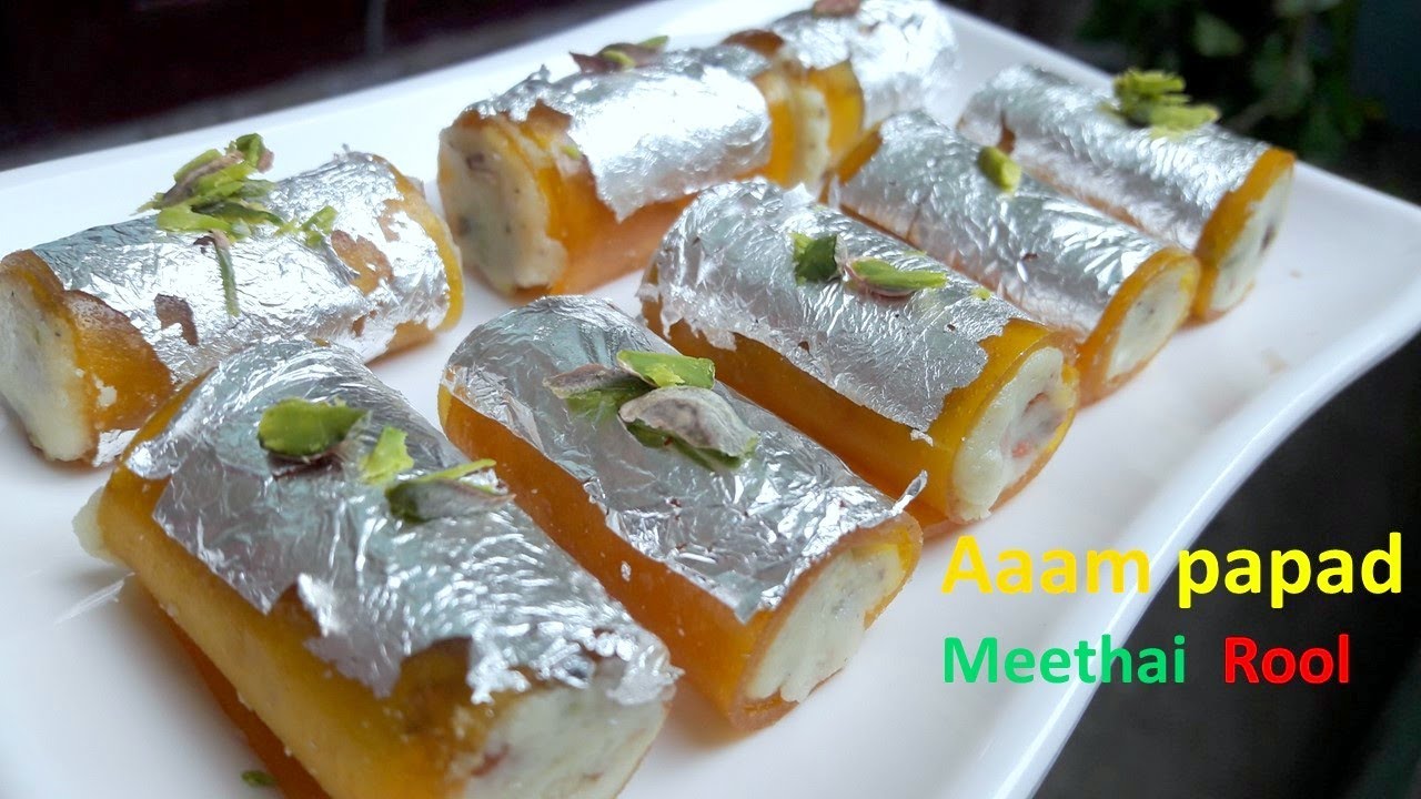 आम पापड़ और खोए से बनाएं स्वादिष्ट मिठाई | Aampapad Methai Roll Recipe ...