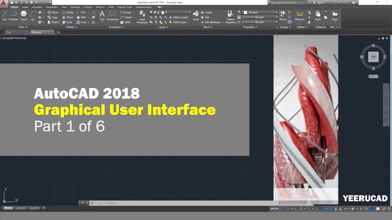Autocad 2018 Graphical User Interface Part 1 Of 6 In English Tagalog Youtube