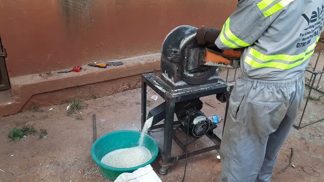 Maize Crushing Machine. - YouTube