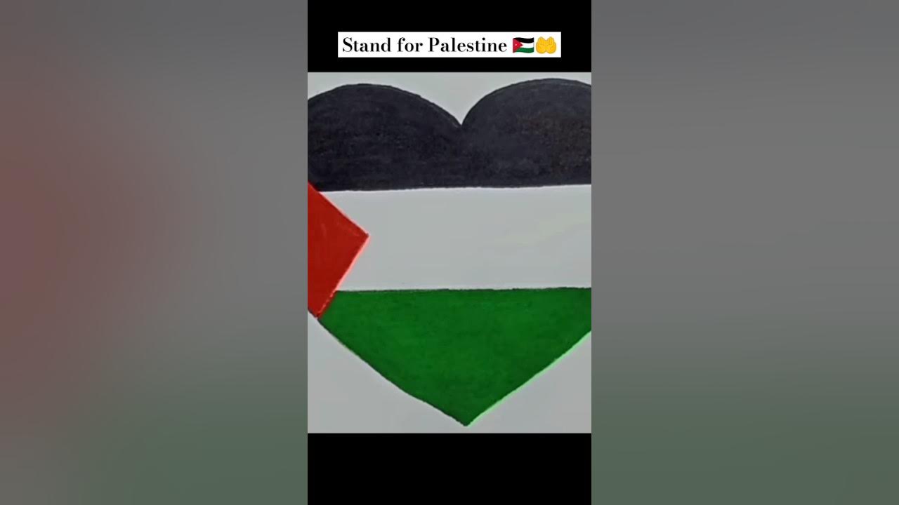 Palestine 🇯🇴🤲Flag Drawing ️ How to Draw Palestine Flag🇯🇴 Palestine# ...