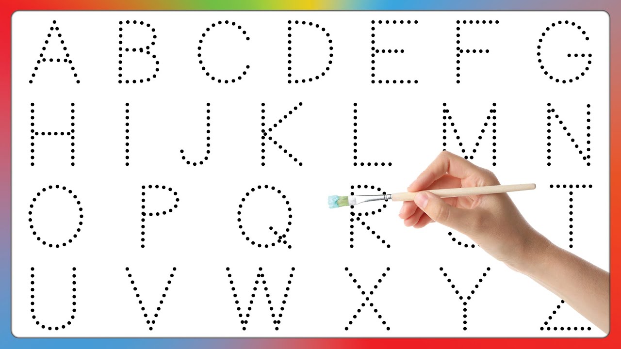 Learn to write the Alphabet from a to z | coloring abcd line tracing # ...