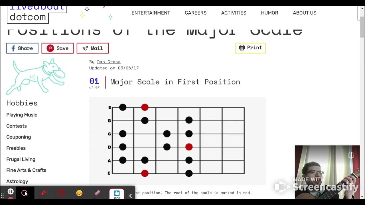 Lesson 4-first position of the Major Scale - Guitar Lesson - YouTube