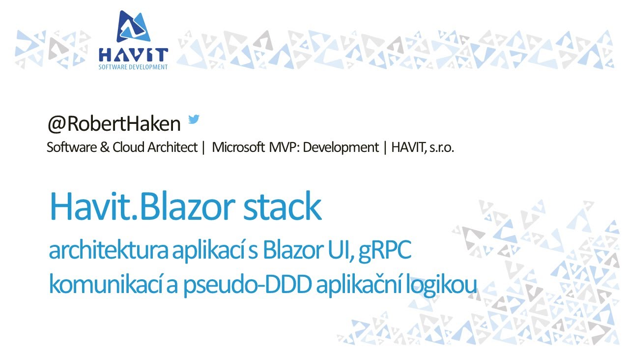 Havit.Blazor stack [Robert Haken, WUG Days 2023.1 Brno] - YouTube