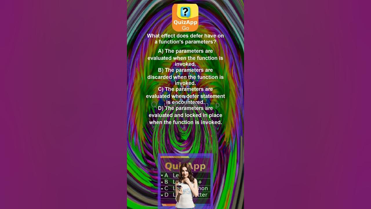 Go What effect does defer have on a functions parameters - YouTube