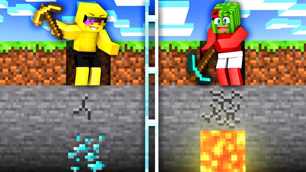 Minecraft BUT We Can ONLY DIG DOWN! - YouTube