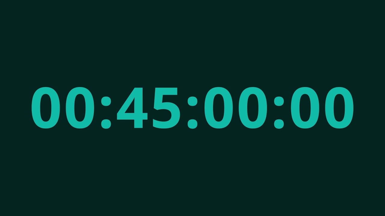 Temporizador de 45 minutos - 45 minutes Timer - Cuenta Regresiva ...