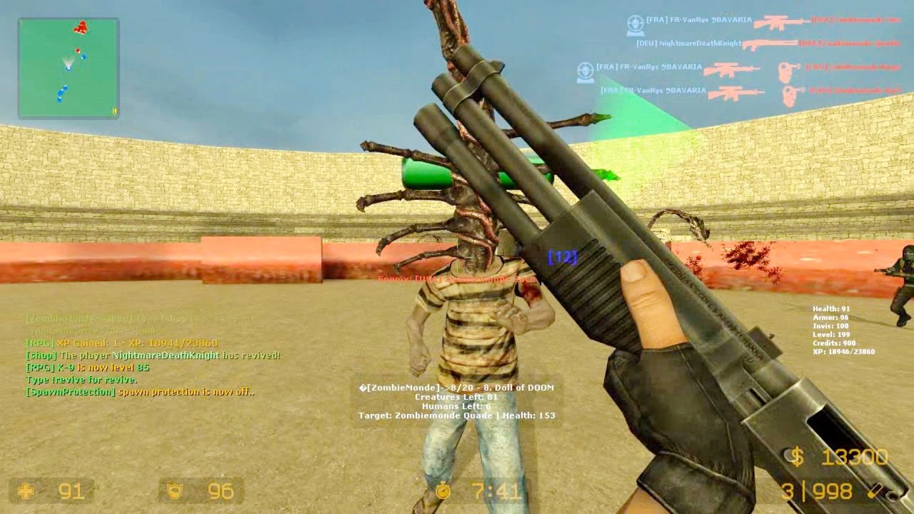 Counter Strike Source - Zombie Riot Mod online gameplay on Bullfighting ...