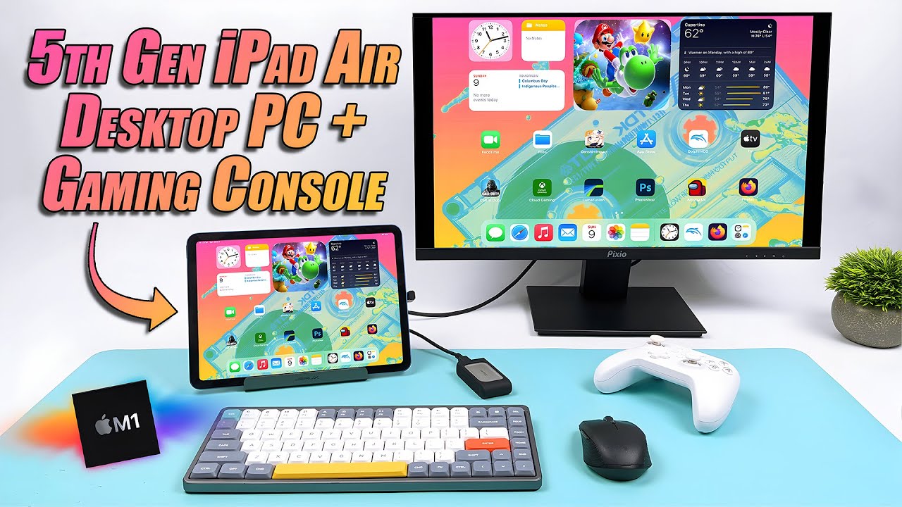 We Turned The New Apple M1 iPad Air 5 into A Fast Desktop PC, Gaming ...