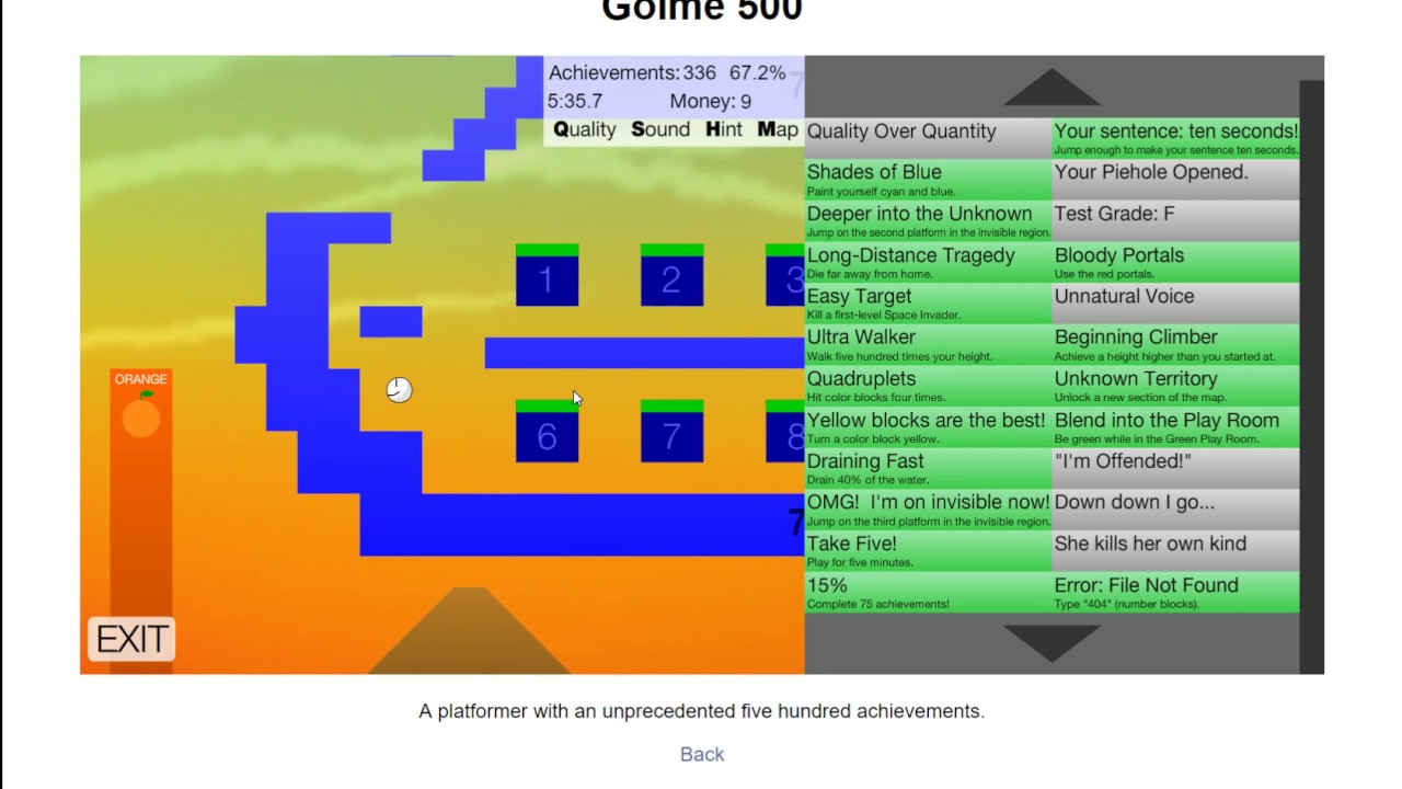 Goime 500 99.8% speedrun 8:37.5 (former world record) - YouTube