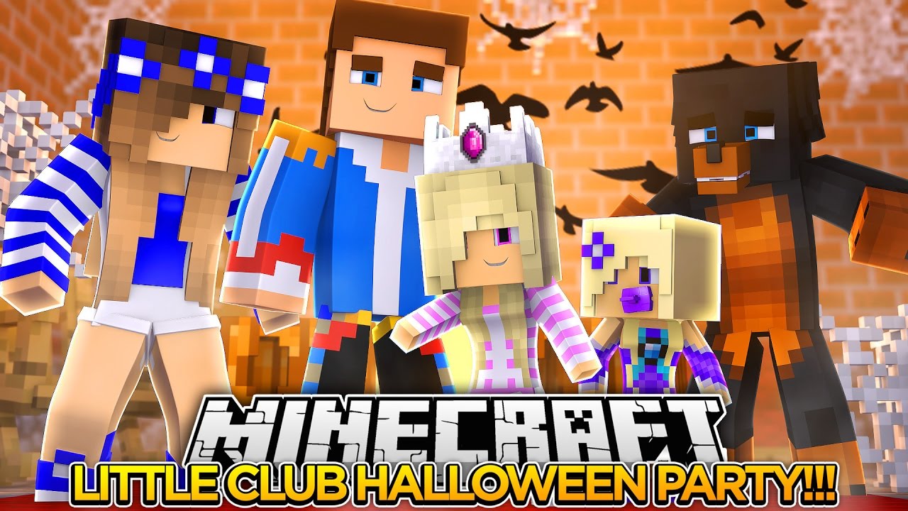 LITTLE CLUB HALLOWEEN PARTY w/ CASSIE THE CAT!!!- Baby Leah Minecraft ...