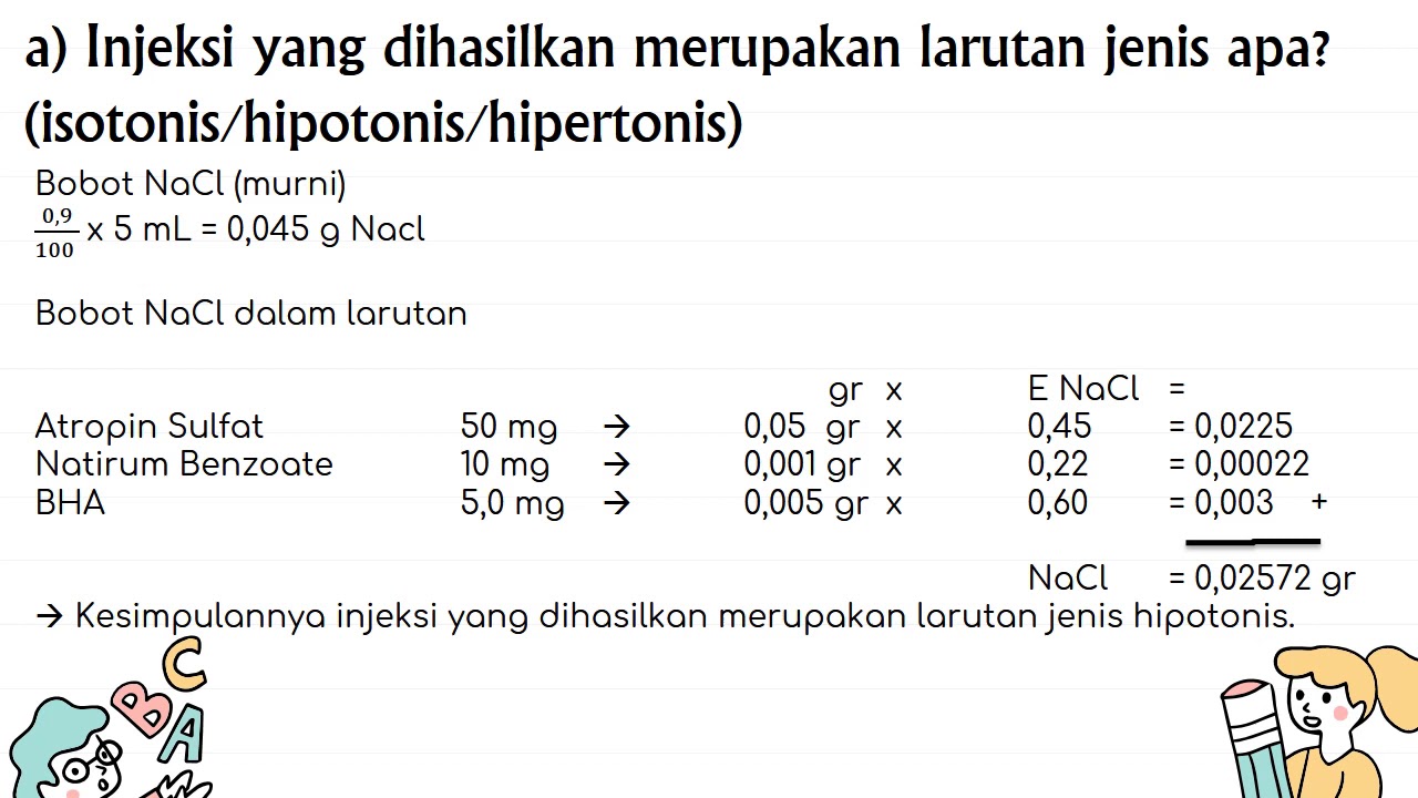 Farmasi Fisika: Menghitung Larutan Isotonis - YouTube