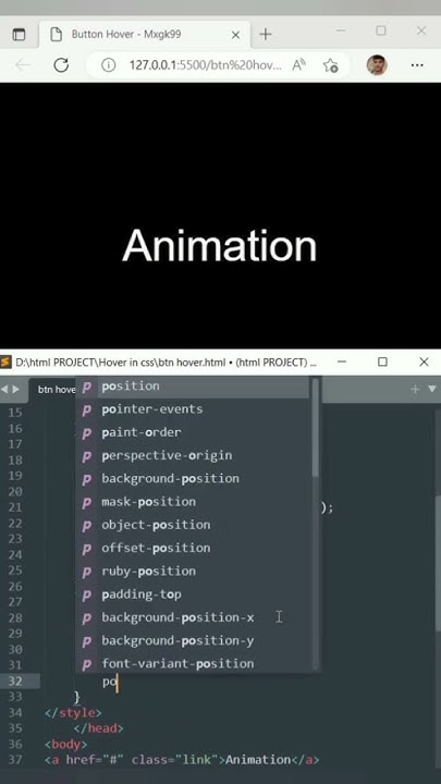 Css Hover Animation Using Html and css- Mxgk99 #shorts - YouTube