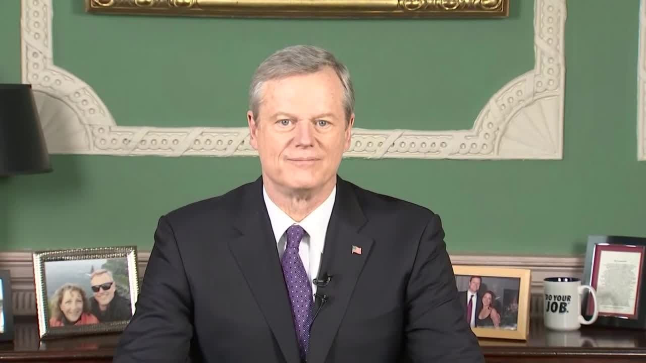 Gov. Charlie Baker says goodbye, thanks Massachusetts - YouTube