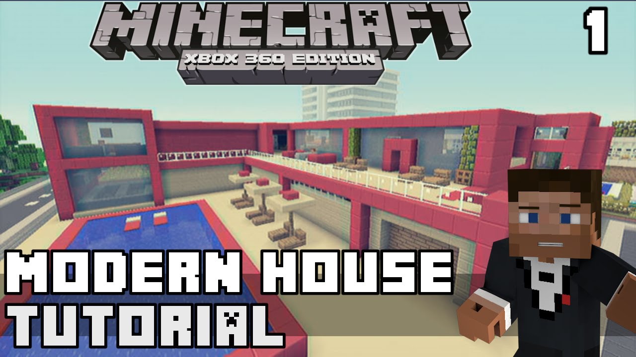 Minecraft Xbox 360 - Modern House Tutorial Part 1 - YouTube