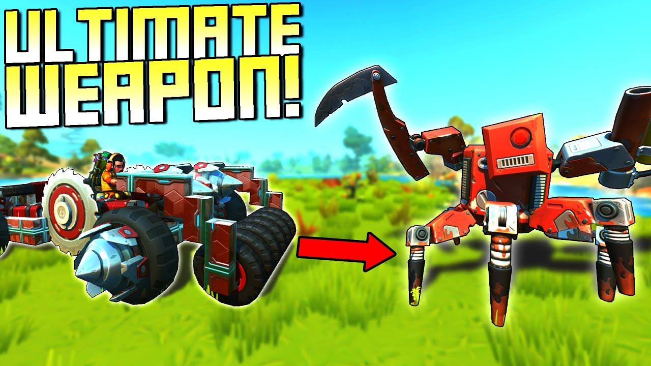 The Best Weapon to Defeat the Boss Bots? - Scrap Mechanic Survival Mode ...