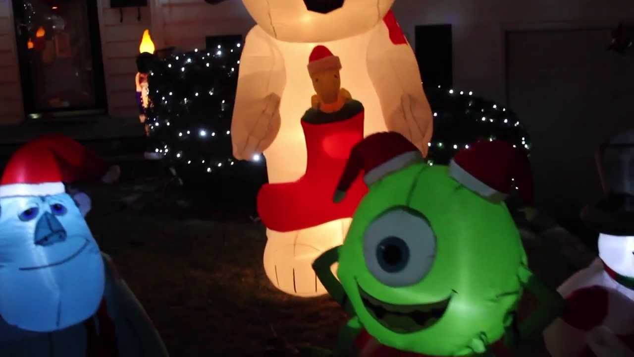 My Airblown Inflatable Christmas Display 2013 - YouTube