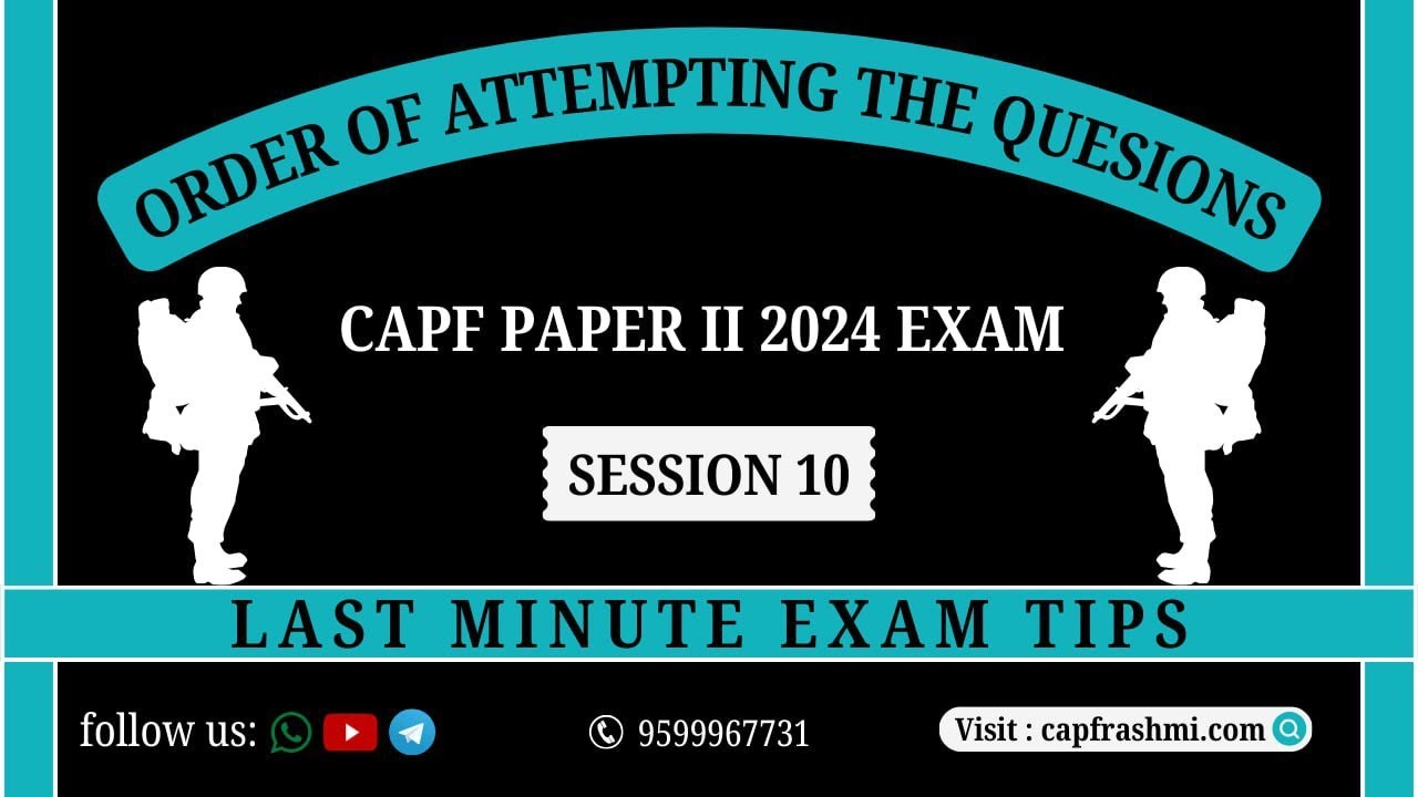 Order of Attemptng the Question | CAPF Paper II 2024 | CAPF Grammar ...