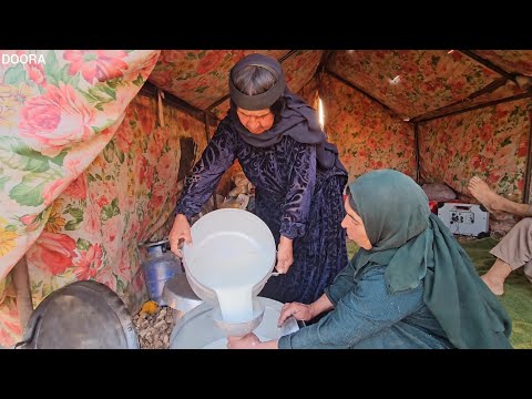 Intimate, busy days among a nomadic family; working together to water the garden and clean the barn