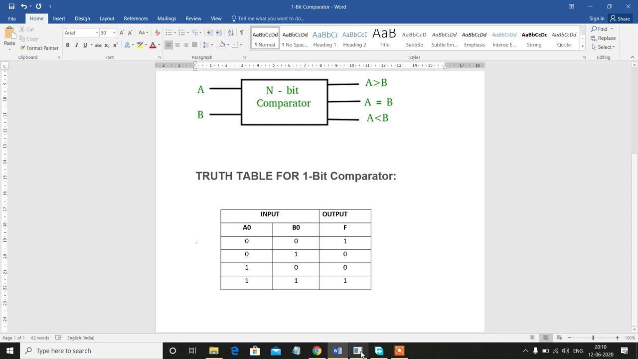 Design 1-Bit Comparator COA Project(Mini Project) on Simulator - YouTube