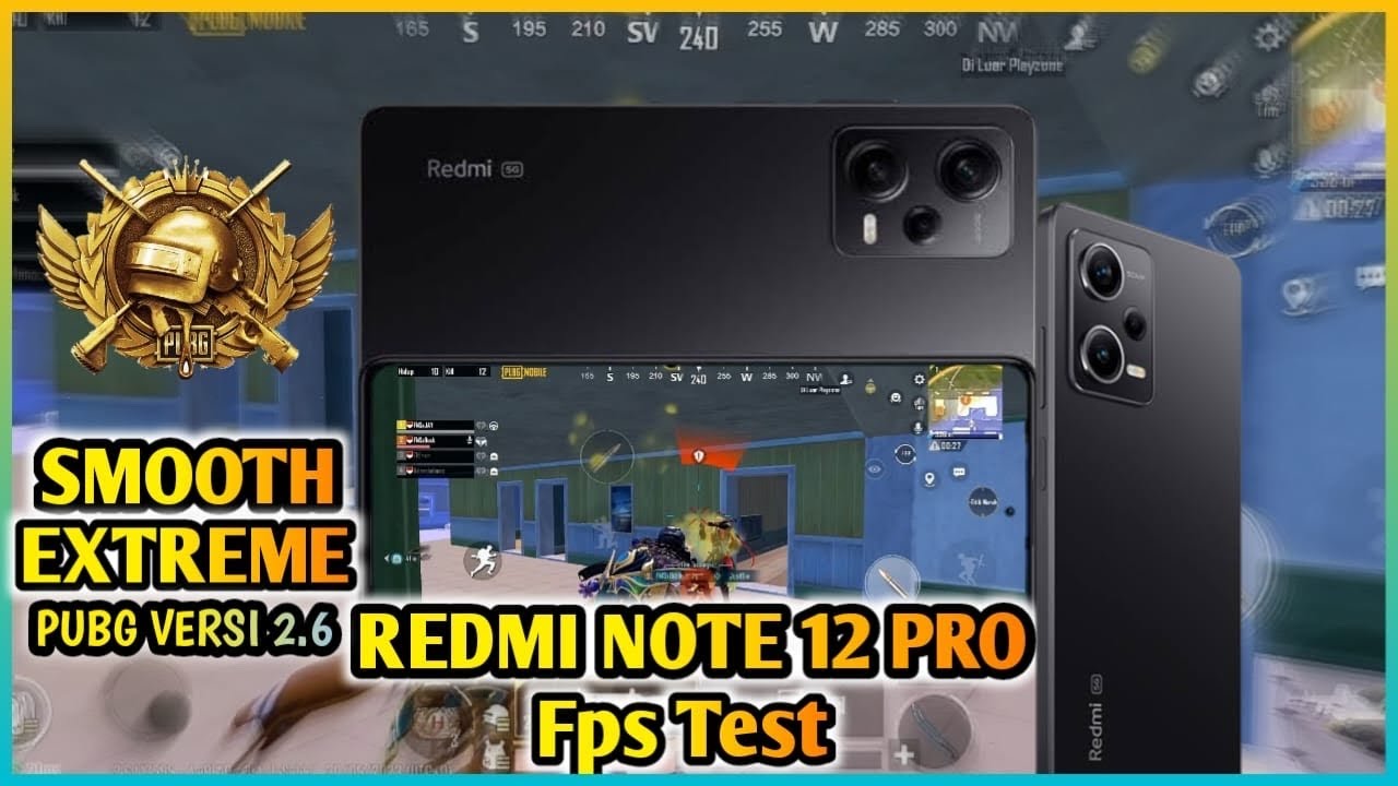 Redmi Note 12 Pro fps test pubg gameplay update 2.6 2023 grafik smooth ...