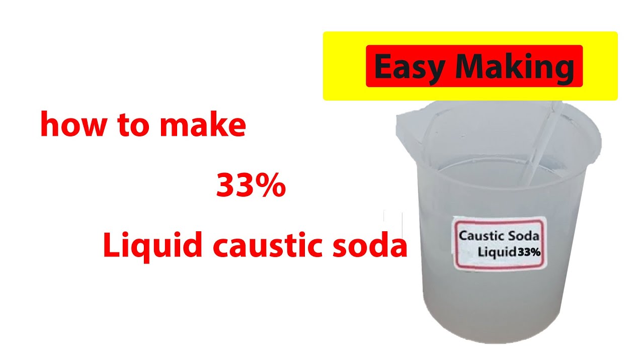 how to make 33% Liquid caustic soda - YouTube