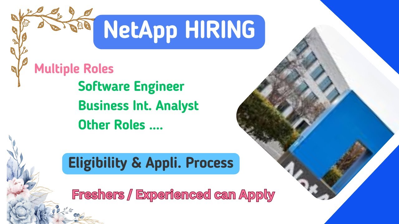 NetApp Careers: Software Engineer & Business Analyst Job Openings ...