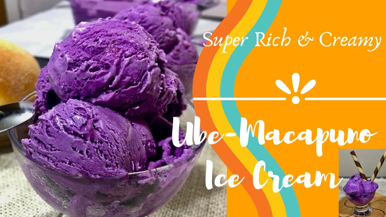 UBE-MACAPUNO ICE CREAM - No Churn Ice Cream - YouTube