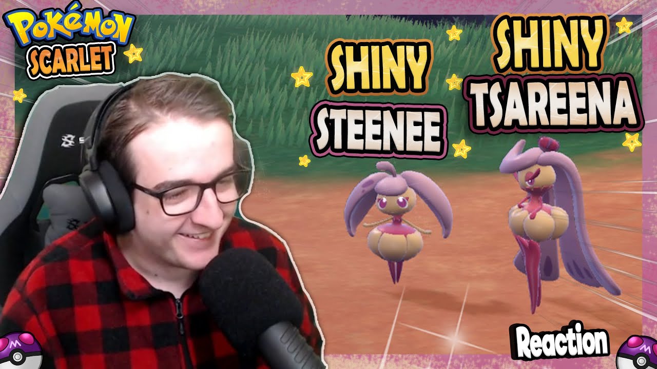 DOPPIO SHINY AFK! - STEENEE-TSAREENA SHINY REACTION - Pokémon Shiny ...