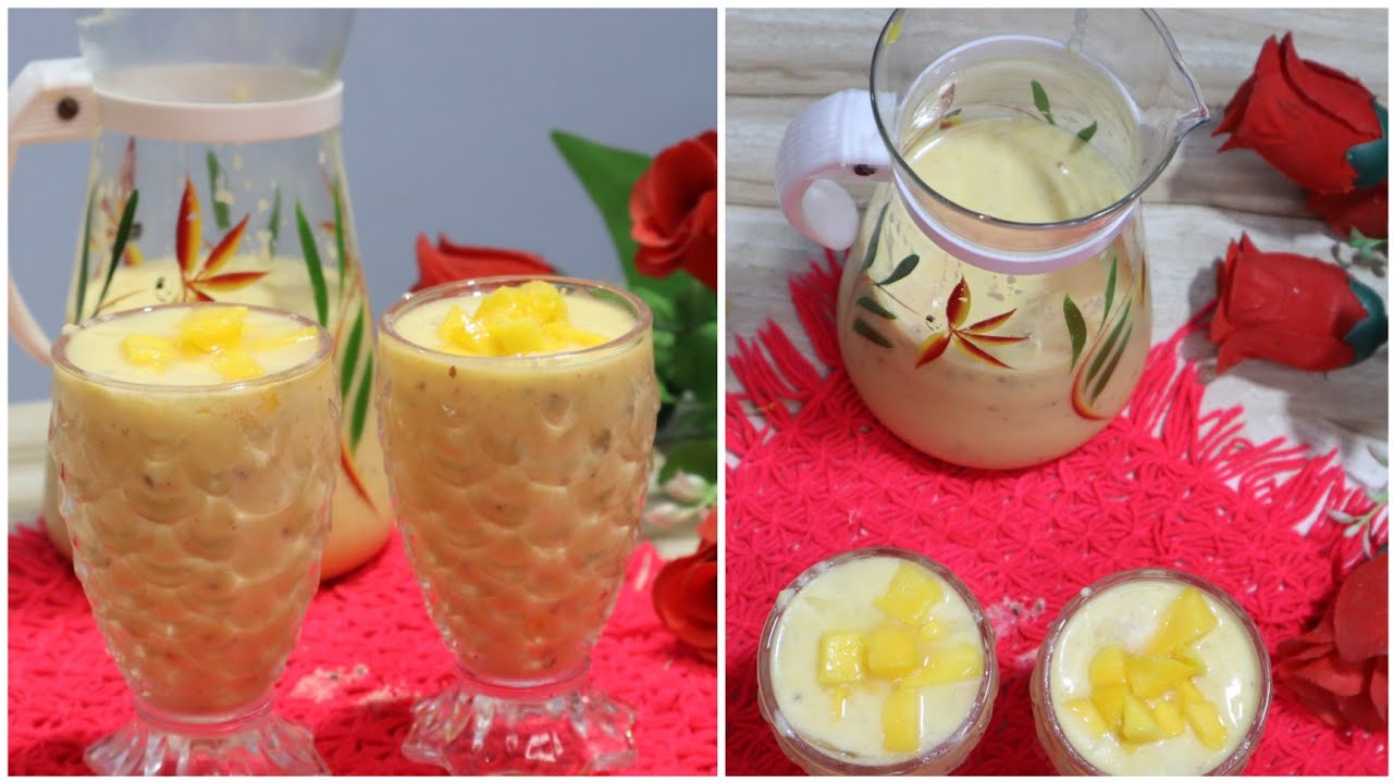 Mango Custard Sharbat Recipe | Refreshing Mango Drinks easy - YouTube