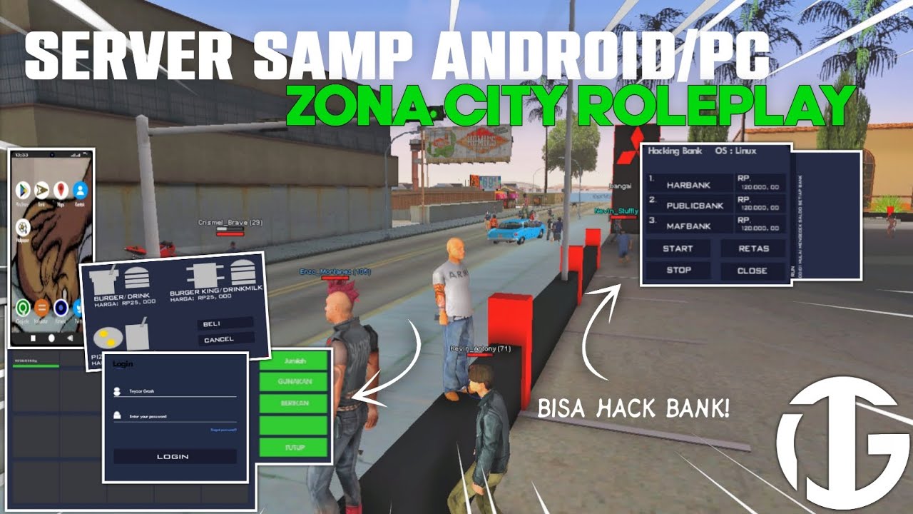 SERVER SAMP FITUR & TEXTDRAW MENGKEREN!? ZONA CITY ROLEPLAY - GTA SAMP ...