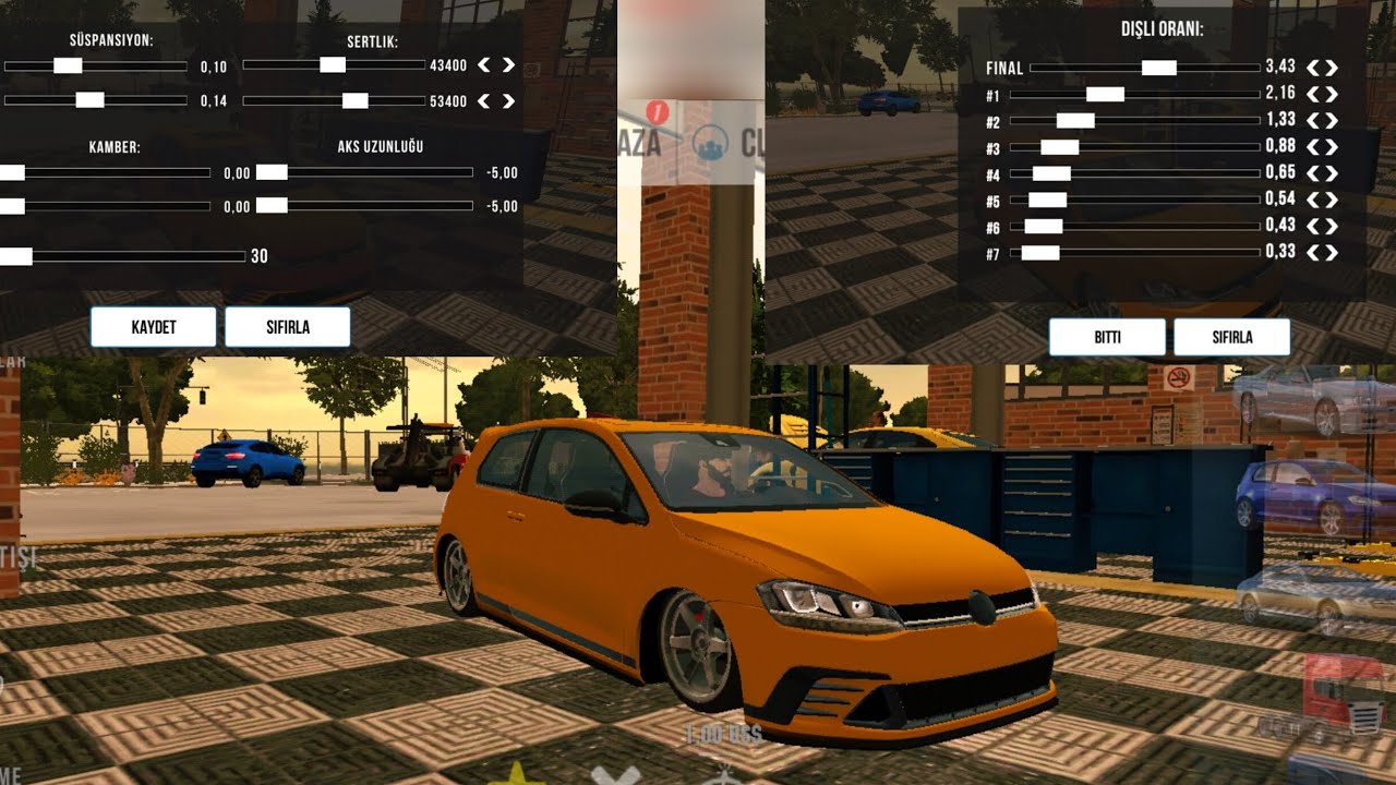 CPM golf gearbox ayarı//car parking multiplayer - YouTube