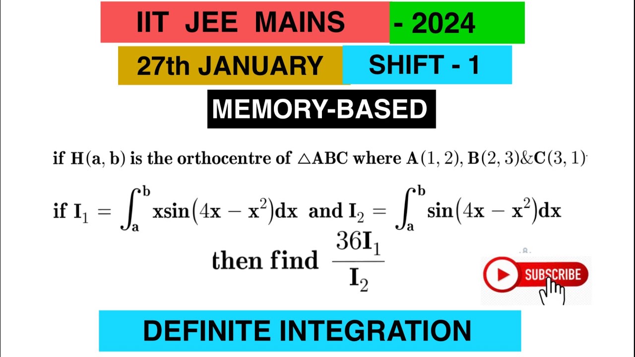  IITJEE 2024 PAPER SOLUTION if H a b Is The Orthocentre Of Triangle