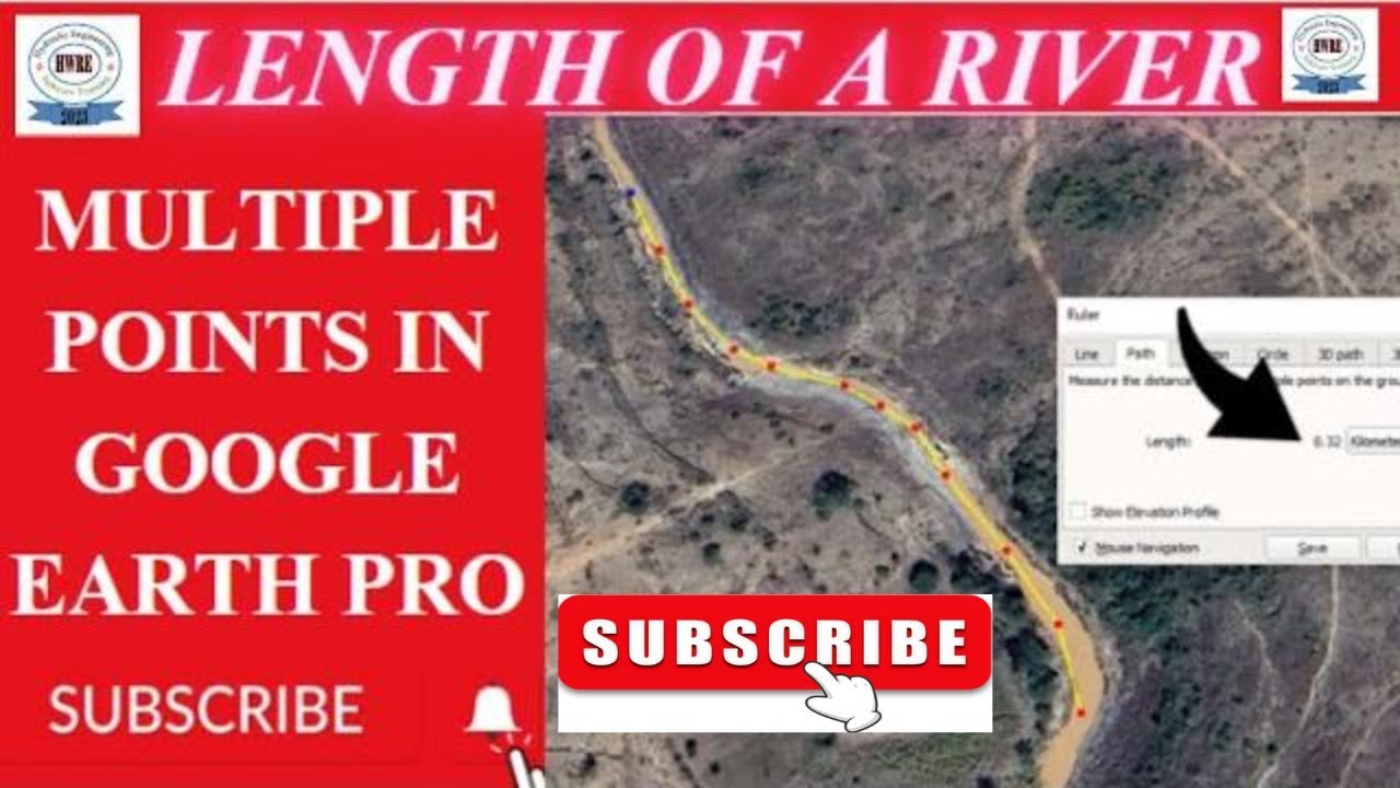 How to measure the length of a river with multiple points in Google ...